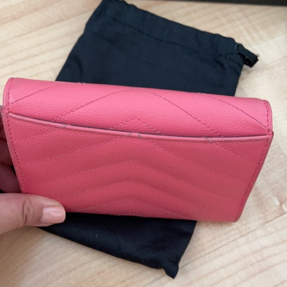 Yves Saint Laurent | Bags | Ysl Envelope Wallet In Bright Pink | Poshmark